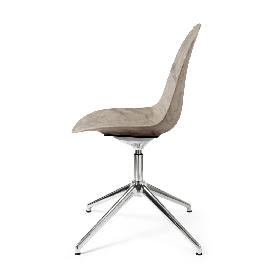 Eternity Swivel | Polished Base | Uphol. Seat | Wood Waste Grey | by S ...
